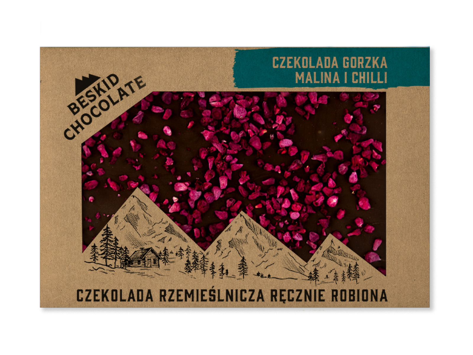 Czekolada gorzka z malinami i chili