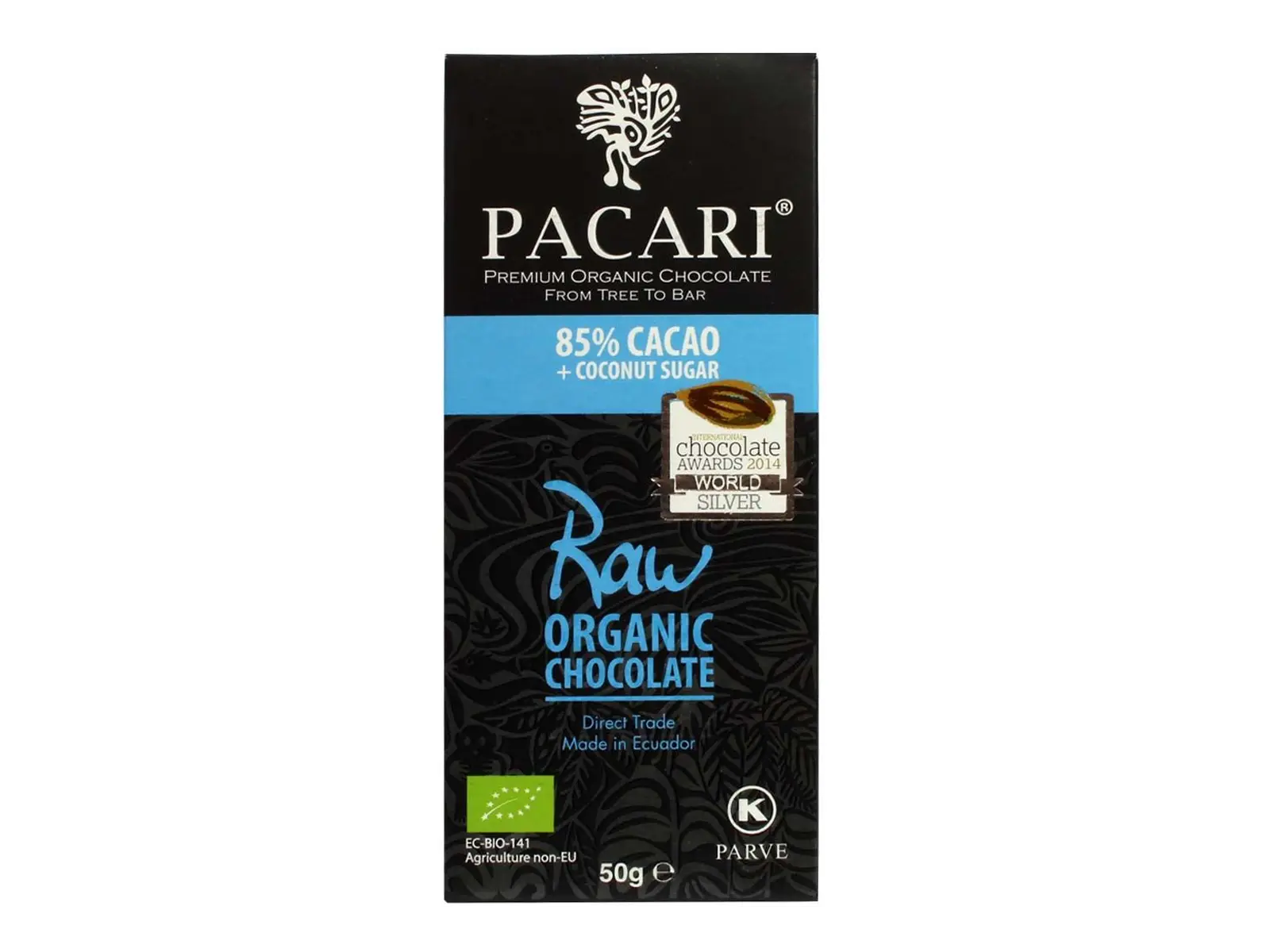 Pacari 85% Raw czekolada organiczna z cukrem kokosowym